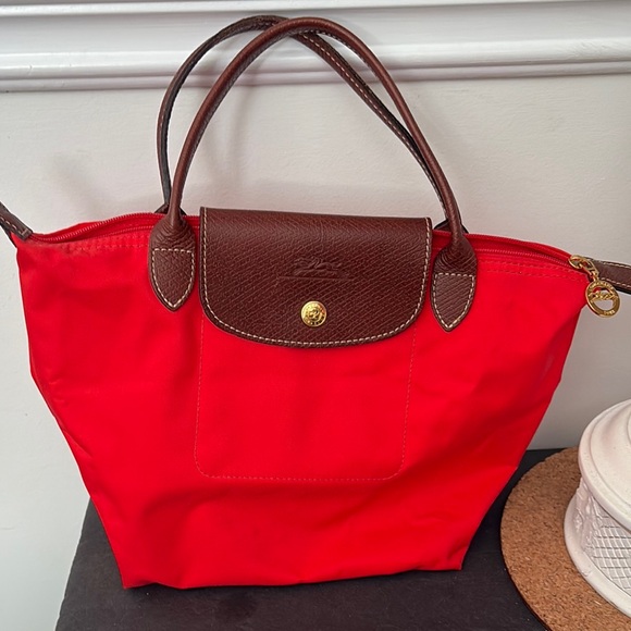 Longchamp | Bags | Longchamp La Pliages Type S Tomato Red Small | Poshmark